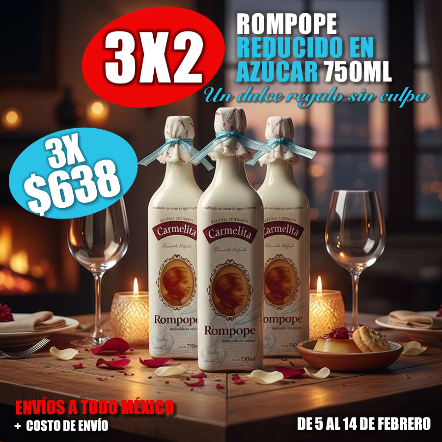 Rompope Carmelita | Rompope artesanal 100% natural y gourmet